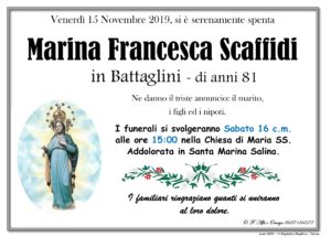 E’ morta Maria Francesca Scaffidi | Il Giornale di Lipari